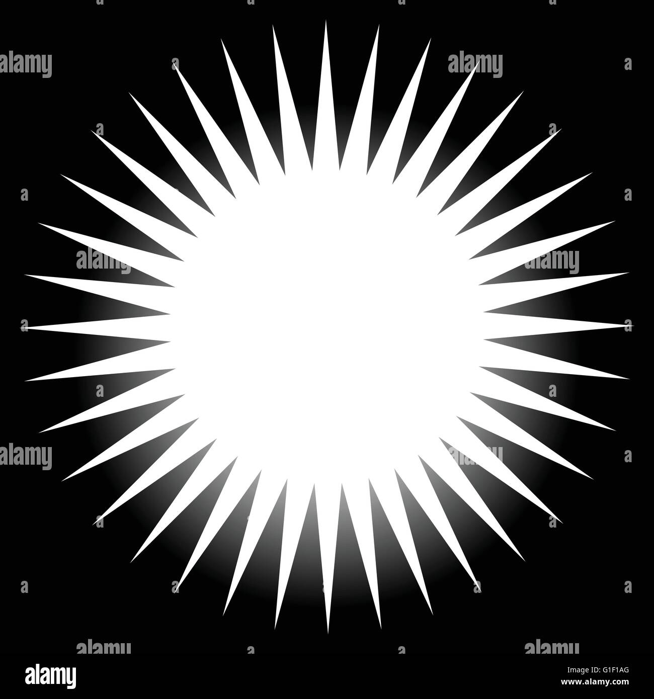 Sharp spines black white Stock Vector Images - Alamy