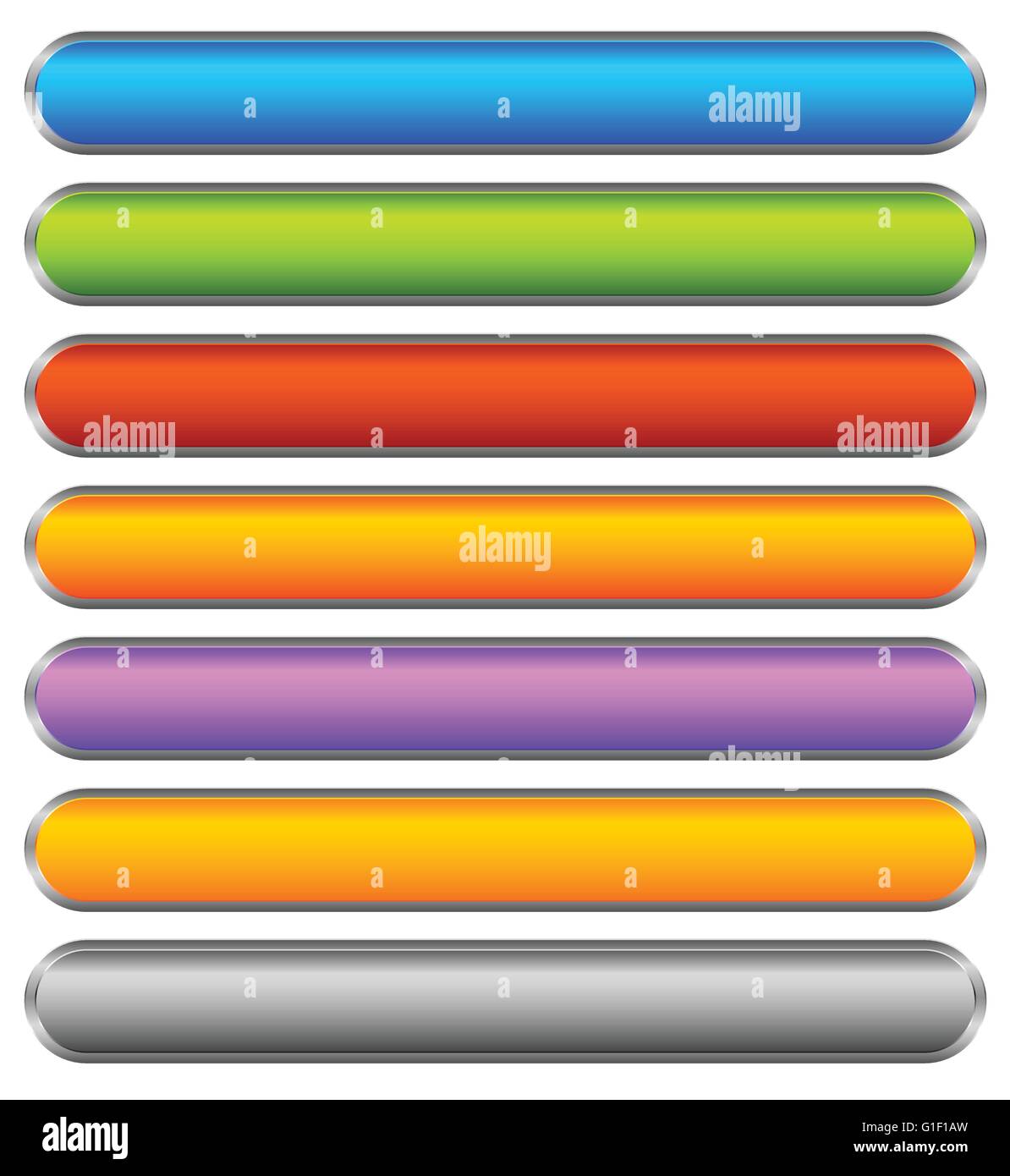 Horizontal colorful banner, button backgrounds. Set of vivid web or ...