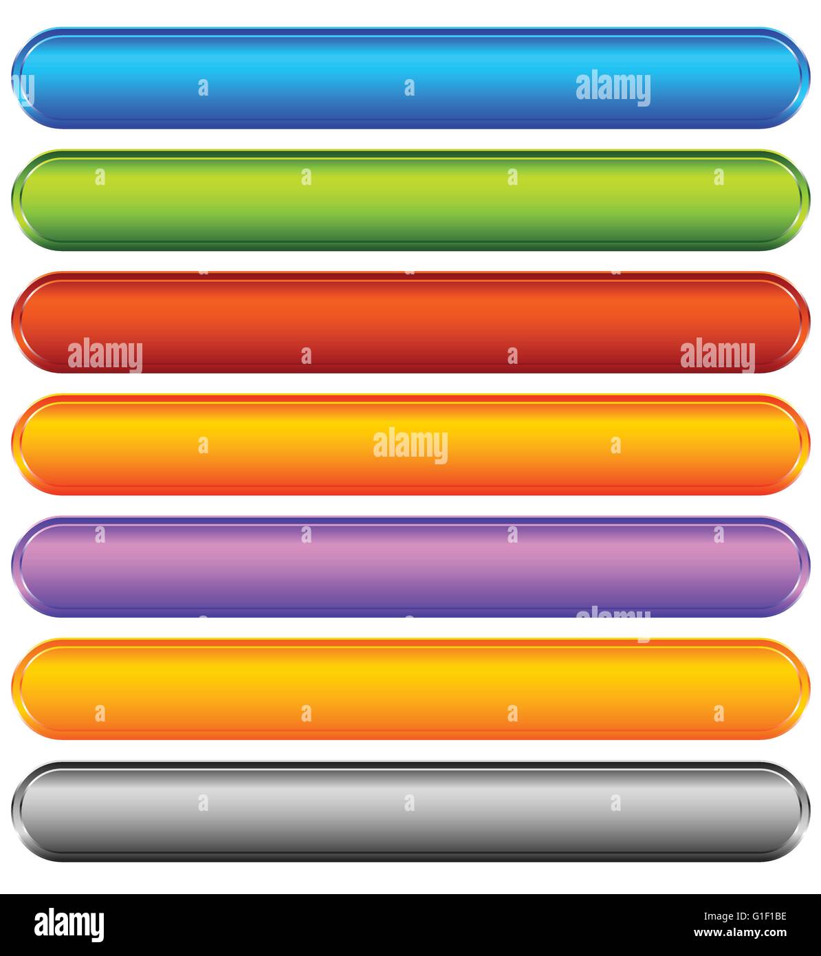 Horizontal colorful banner, button backgrounds. Set of vivid web or ...