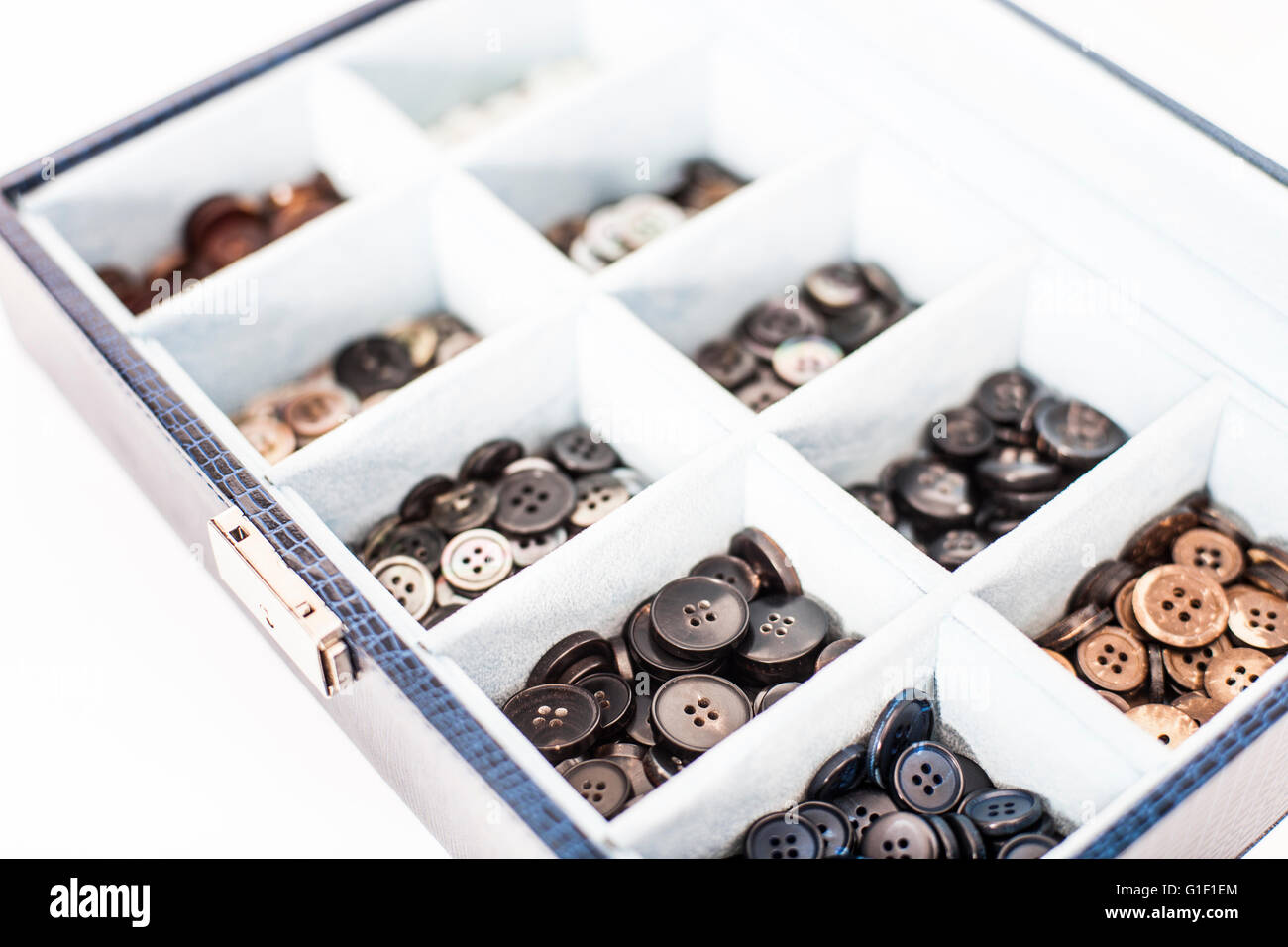 Buttons used for bespoke tailored suits Stock Photo - Alamy