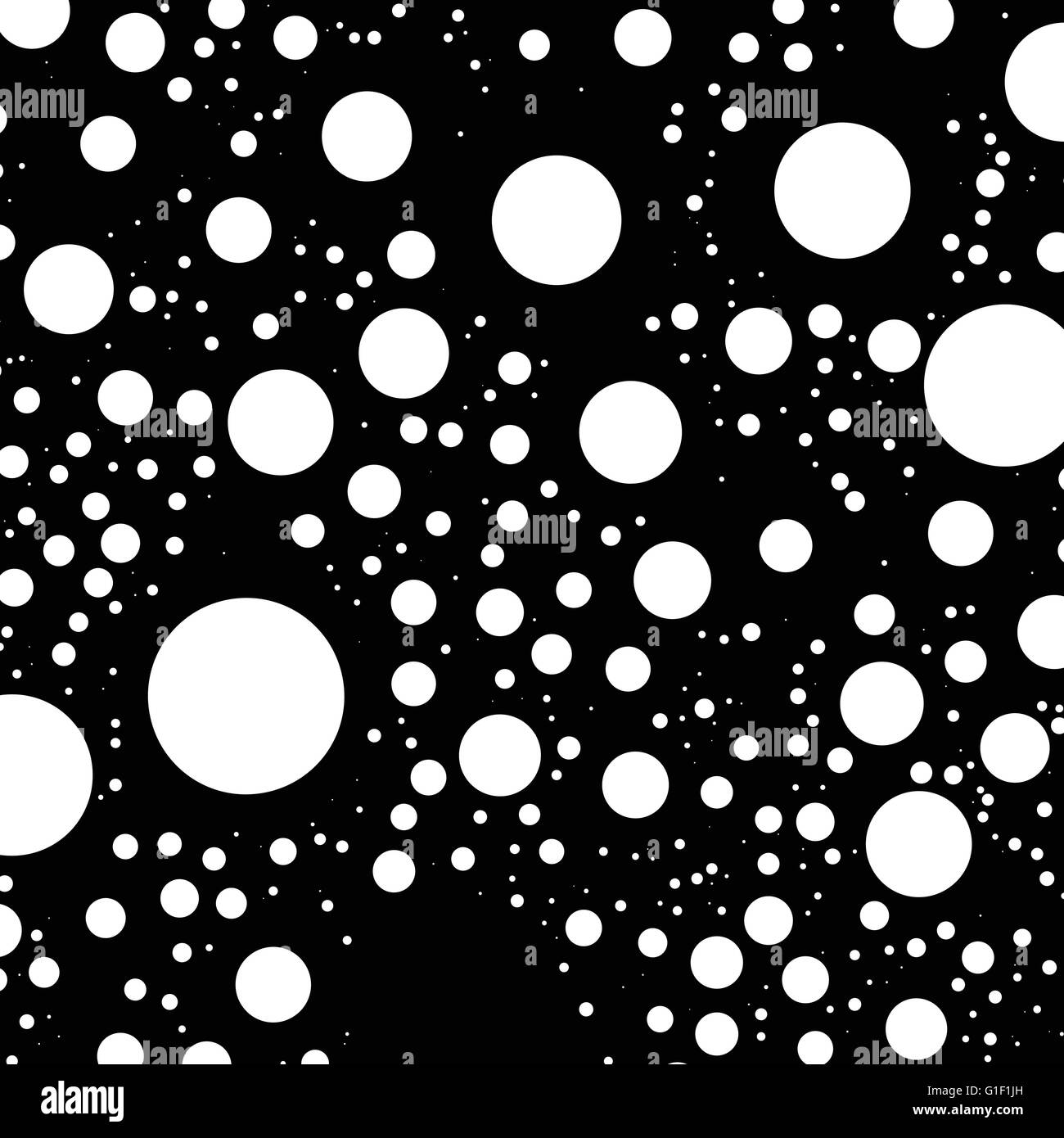 Circles pattern - Monochrome black and white pattern with scattered ...