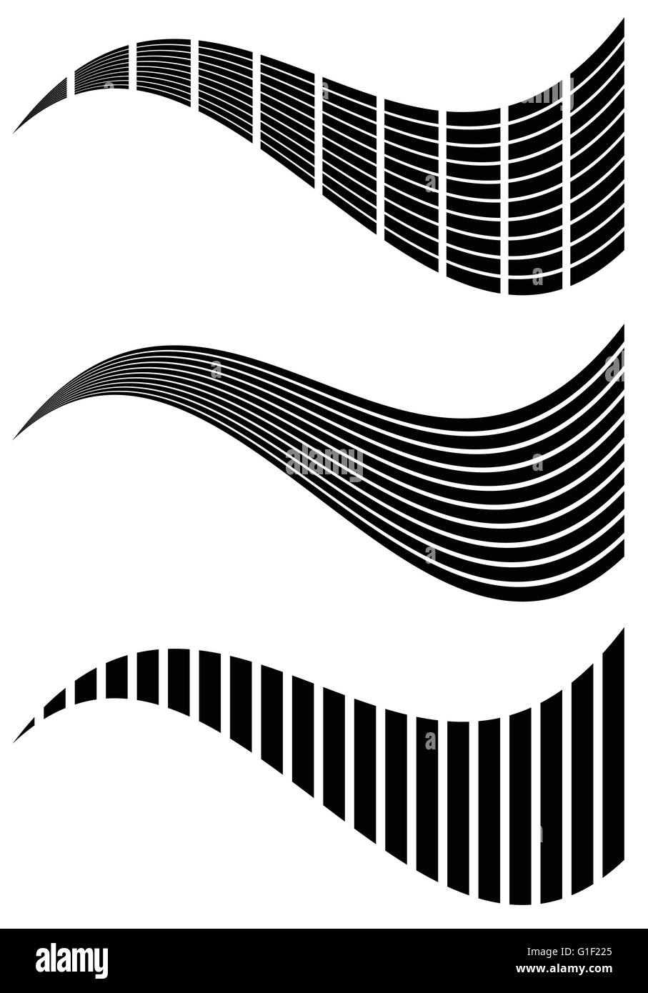 Set of abstract 3 abstract generic design elements. Grid of rectangles ...