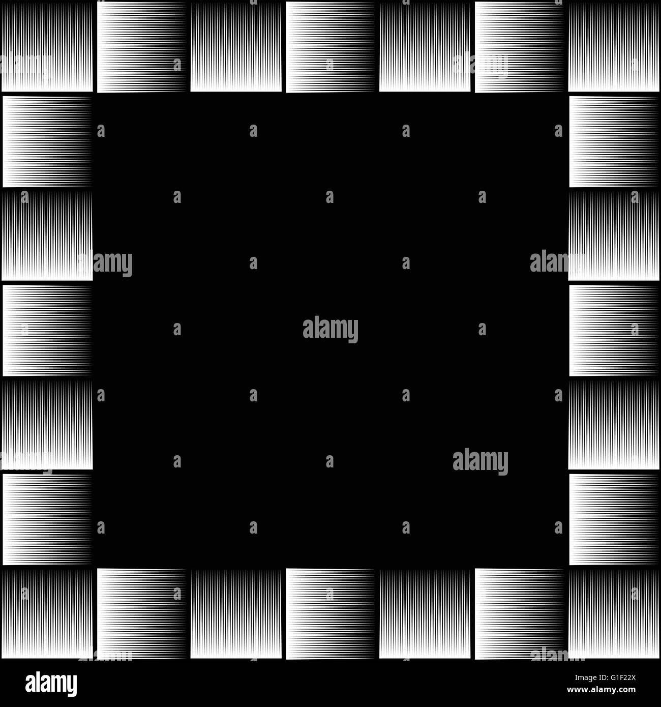 Square format photo, picture frame with mosaic of lines. Artistic ...