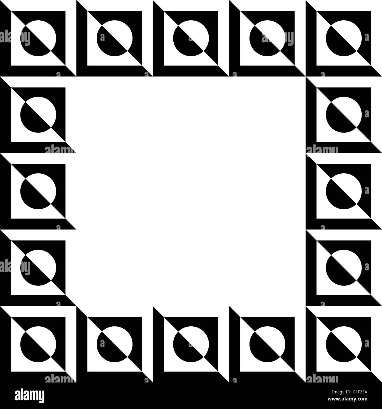 Geometric picture, photo frame in squarish format. Mosaic of geometric ...
