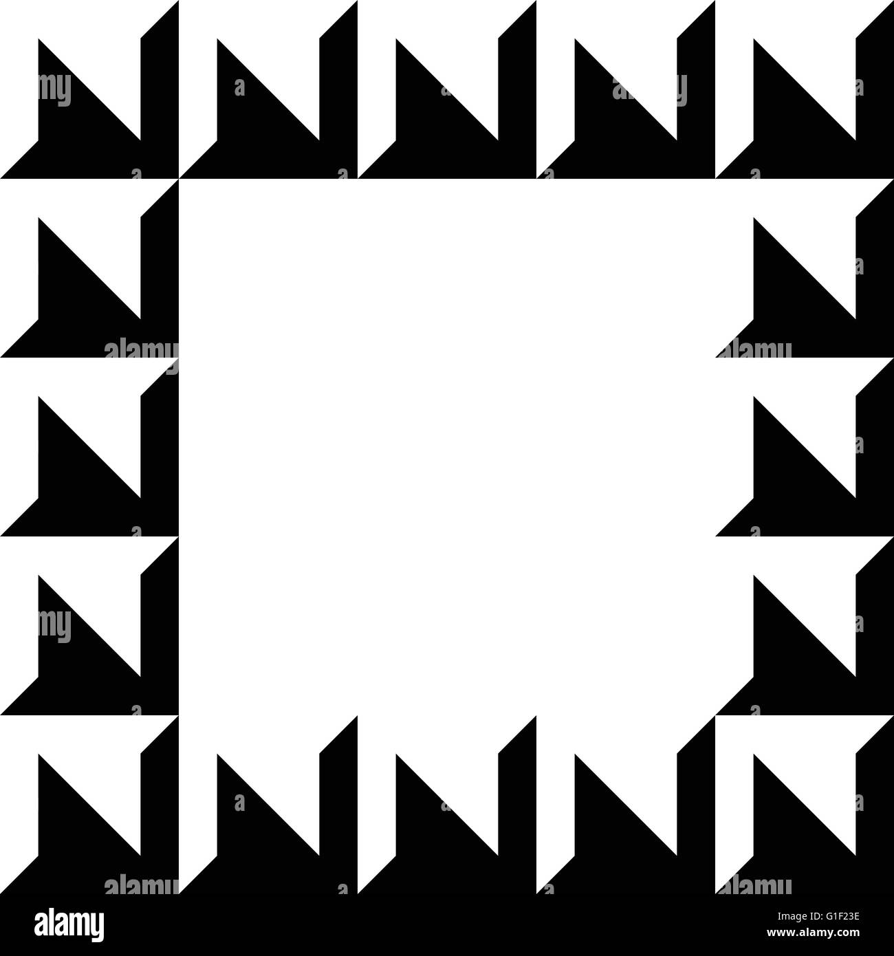 Geometric picture, photo frame in squarish format. Mosaic of geometric ...