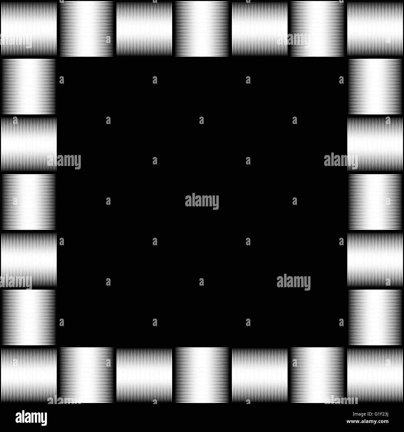 Square format photo, picture frame with mosaic of lines. Artistic ...