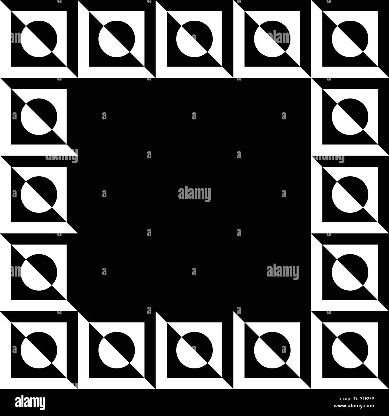 Geometric picture, photo frame in squarish format. Mosaic of geometric ...