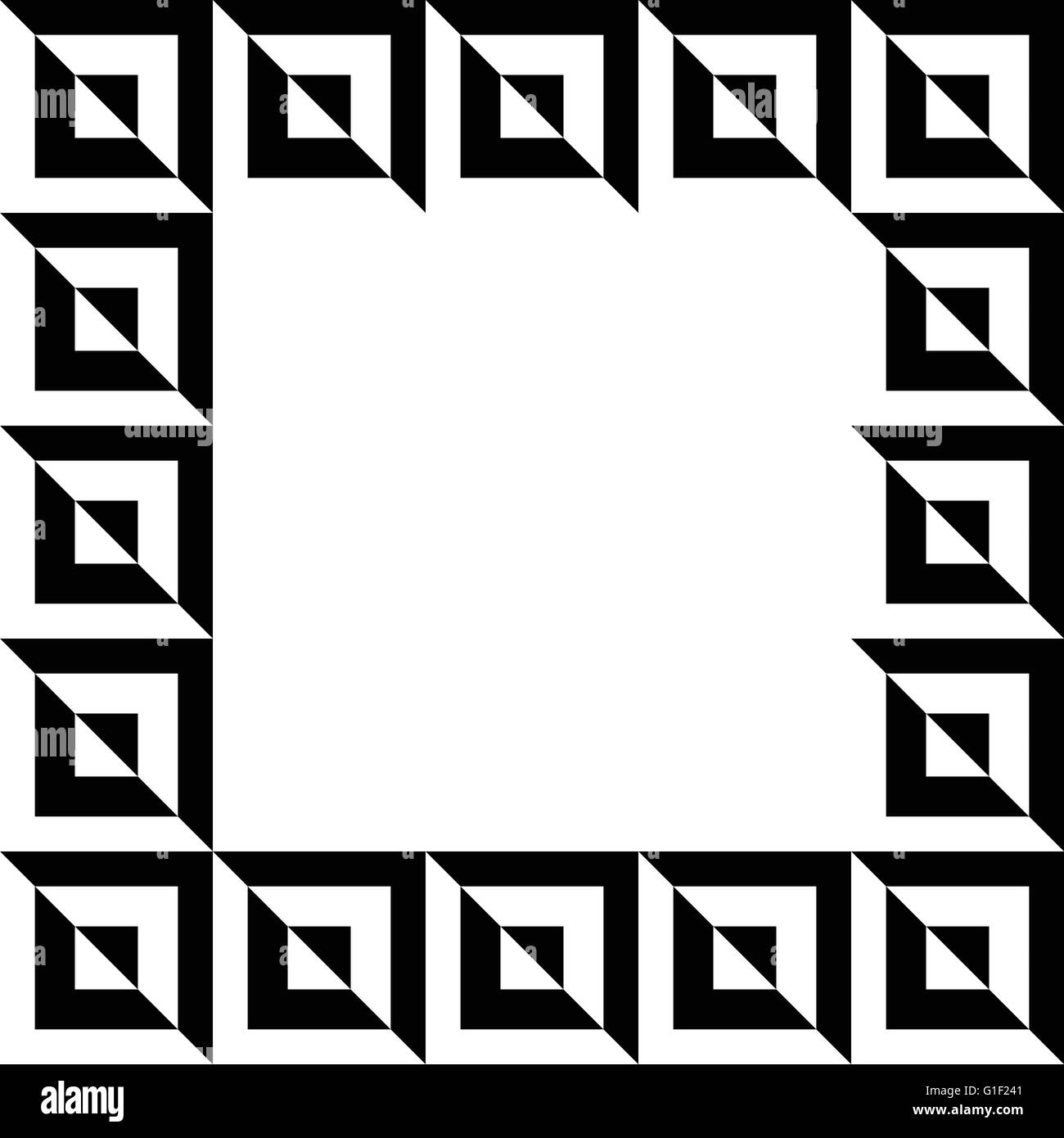 Geometric picture, photo frame in squarish format. Mosaic of geometric ...
