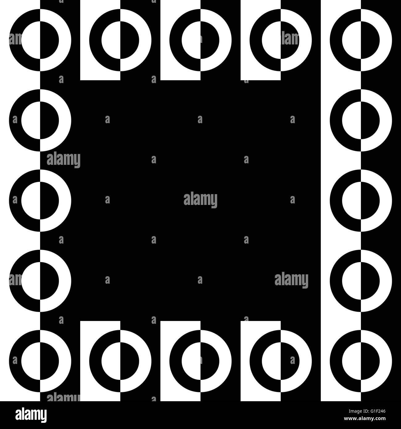 Geometric picture, photo frame in squarish format. Mosaic of geometric ...