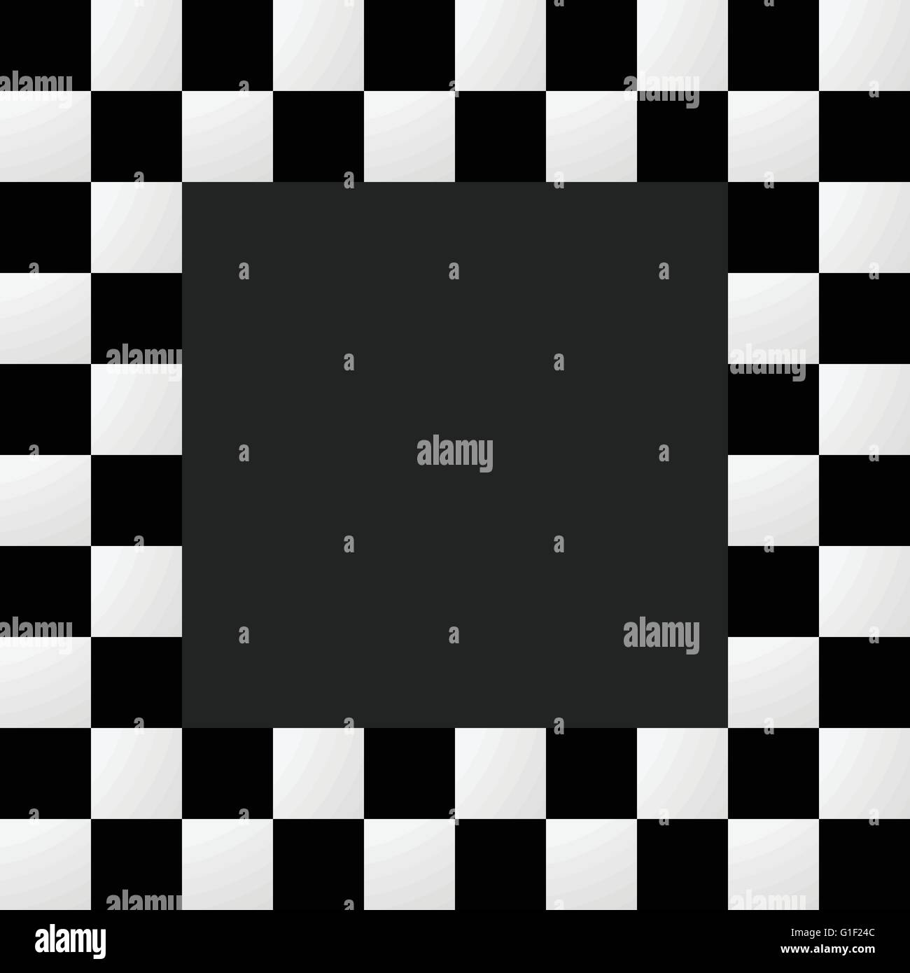 Checkered frame, border. Empty squarish picture, photo frame with ...