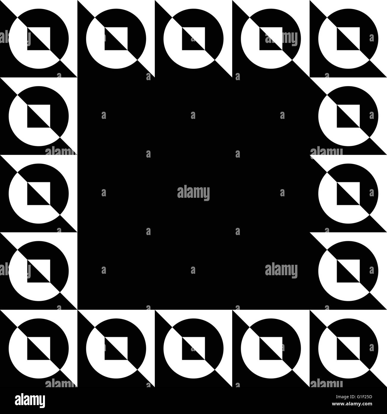 Geometric picture, photo frame in squarish format. Mosaic of geometric ...