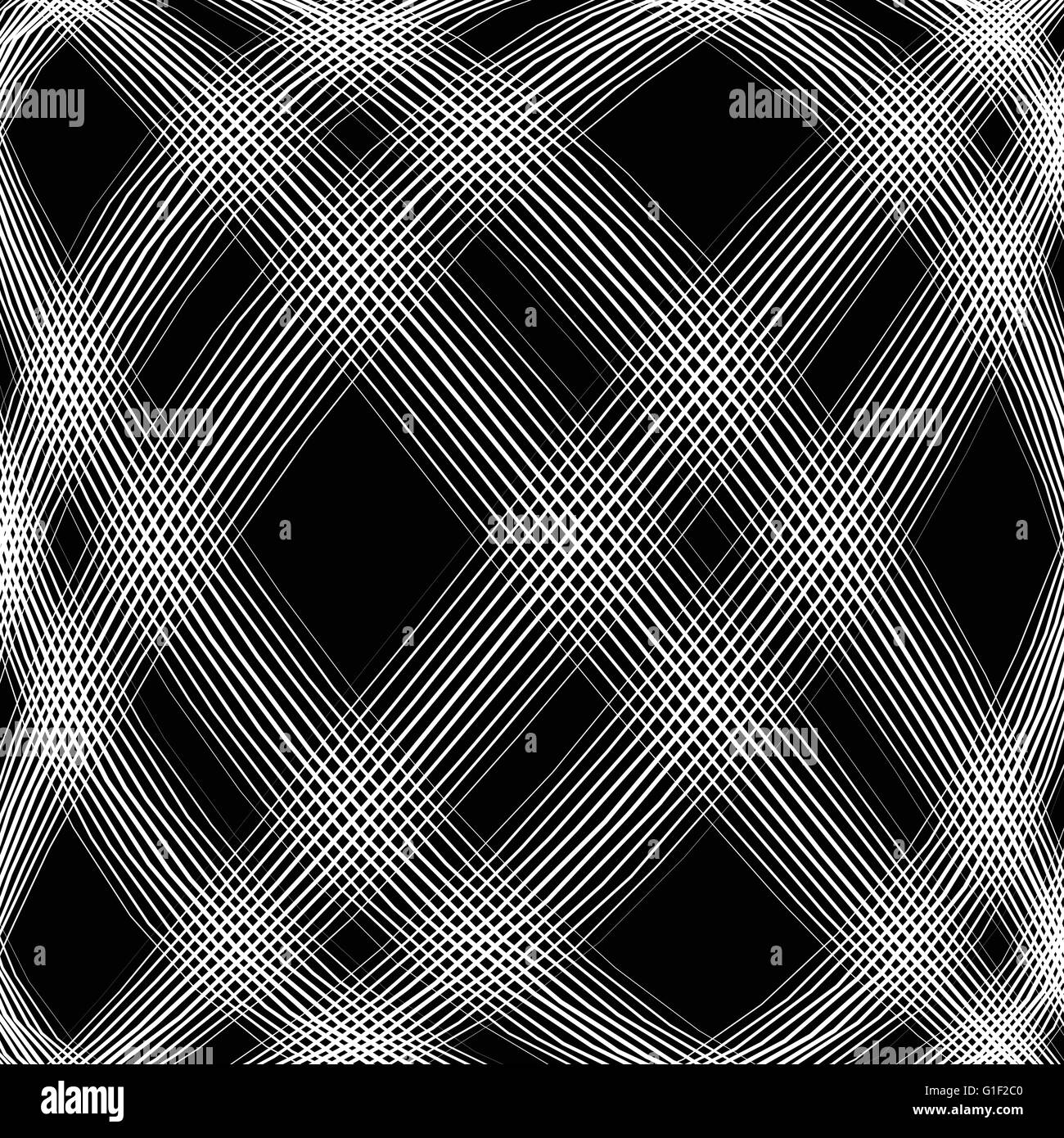 Grid, mesh, intersecting lines pattern with convex distortion. Lines are irregular Stock Vector ...