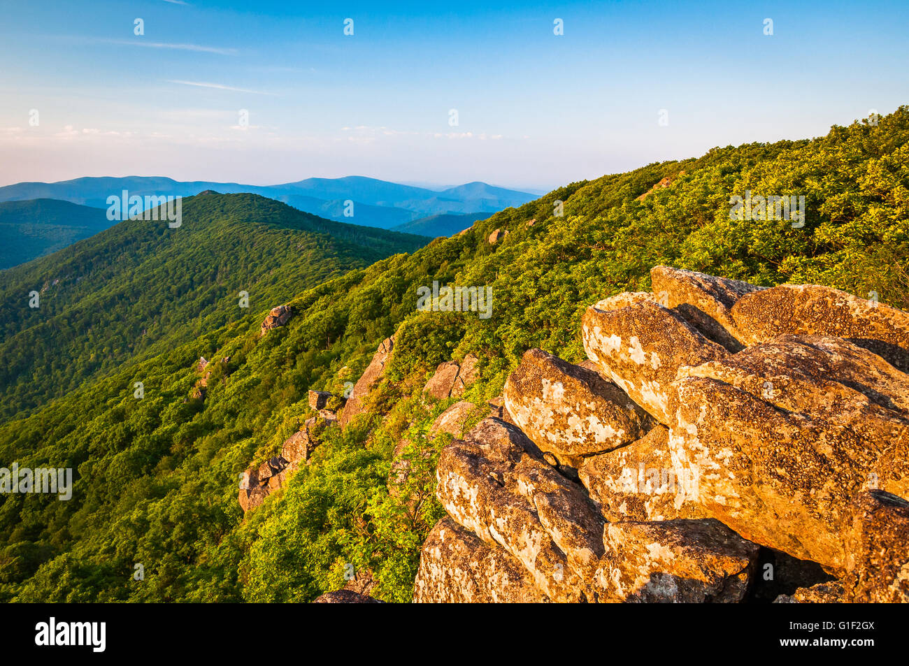 View of the Blue Ridge Mountains from the Pinnacle, along the ...
