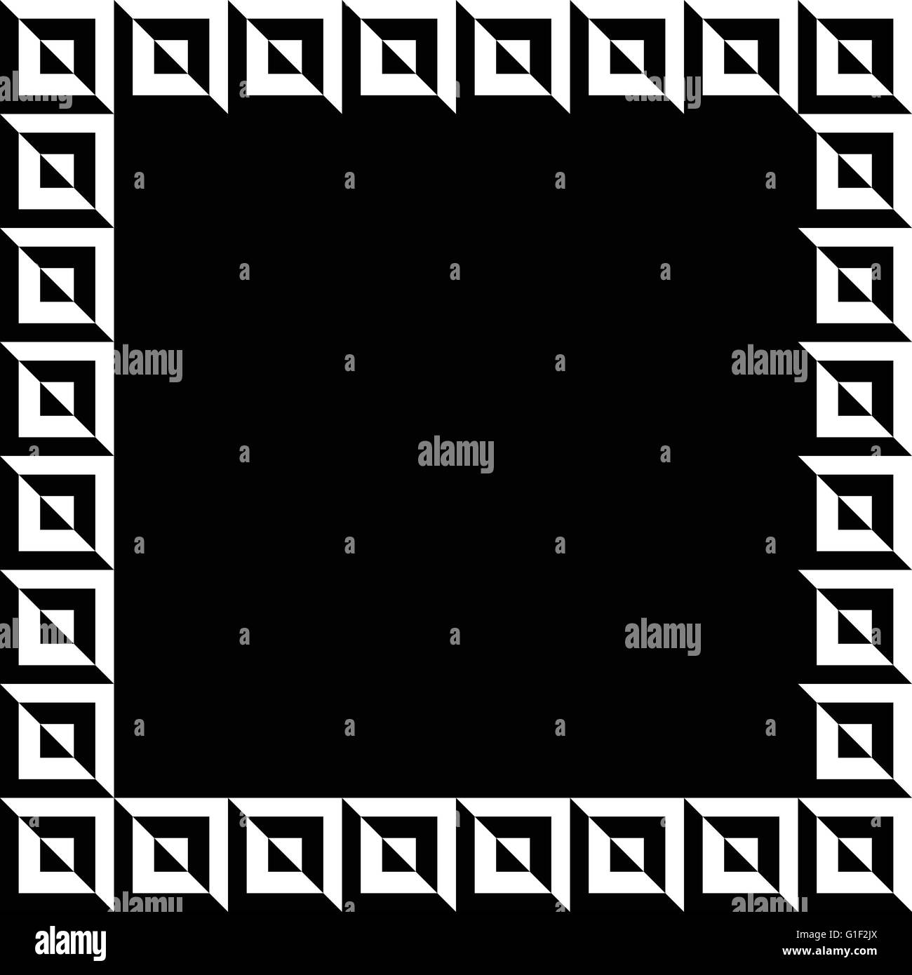 Geometric picture, photo frame in squarish format. Mosaic of geometric ...