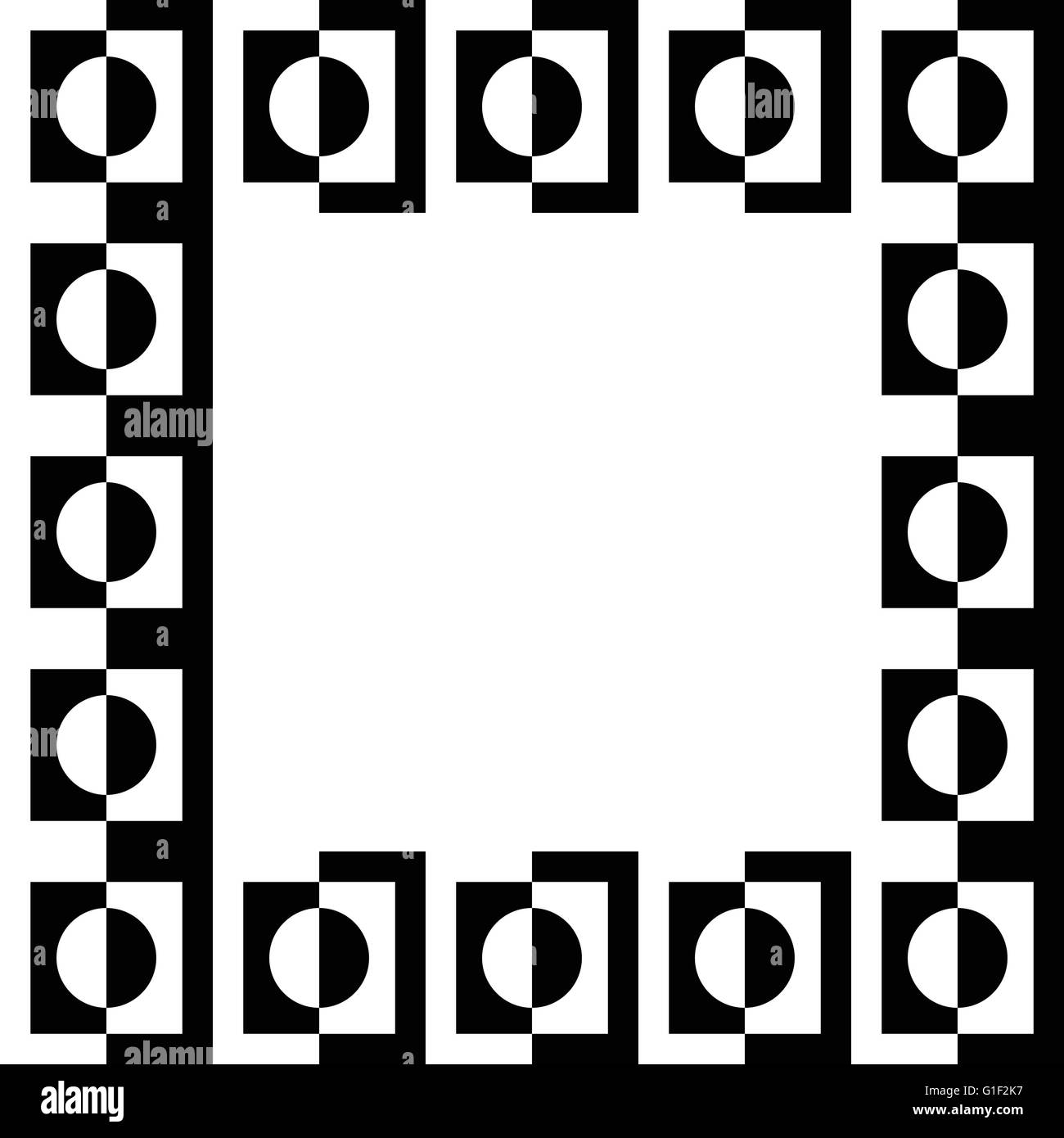 Geometric picture, photo frame in squarish format. Mosaic of geometric ...