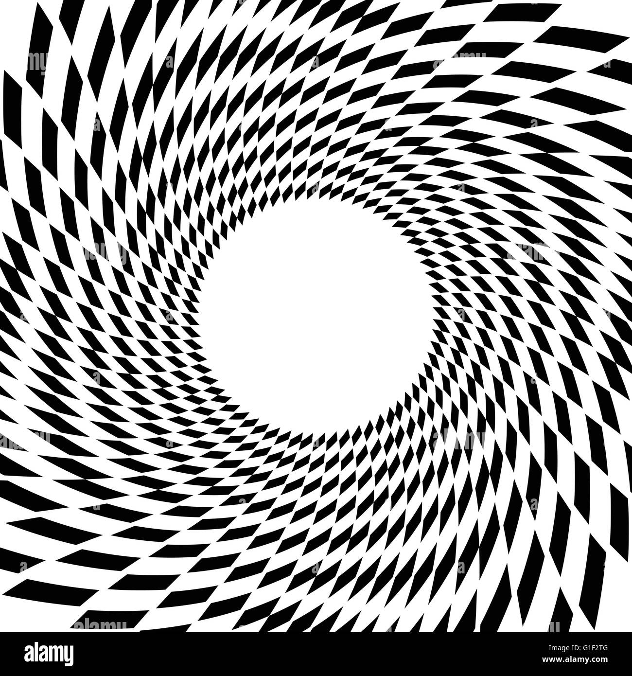 Abstract spiral, vortex element with radiating rectangle shapes ...