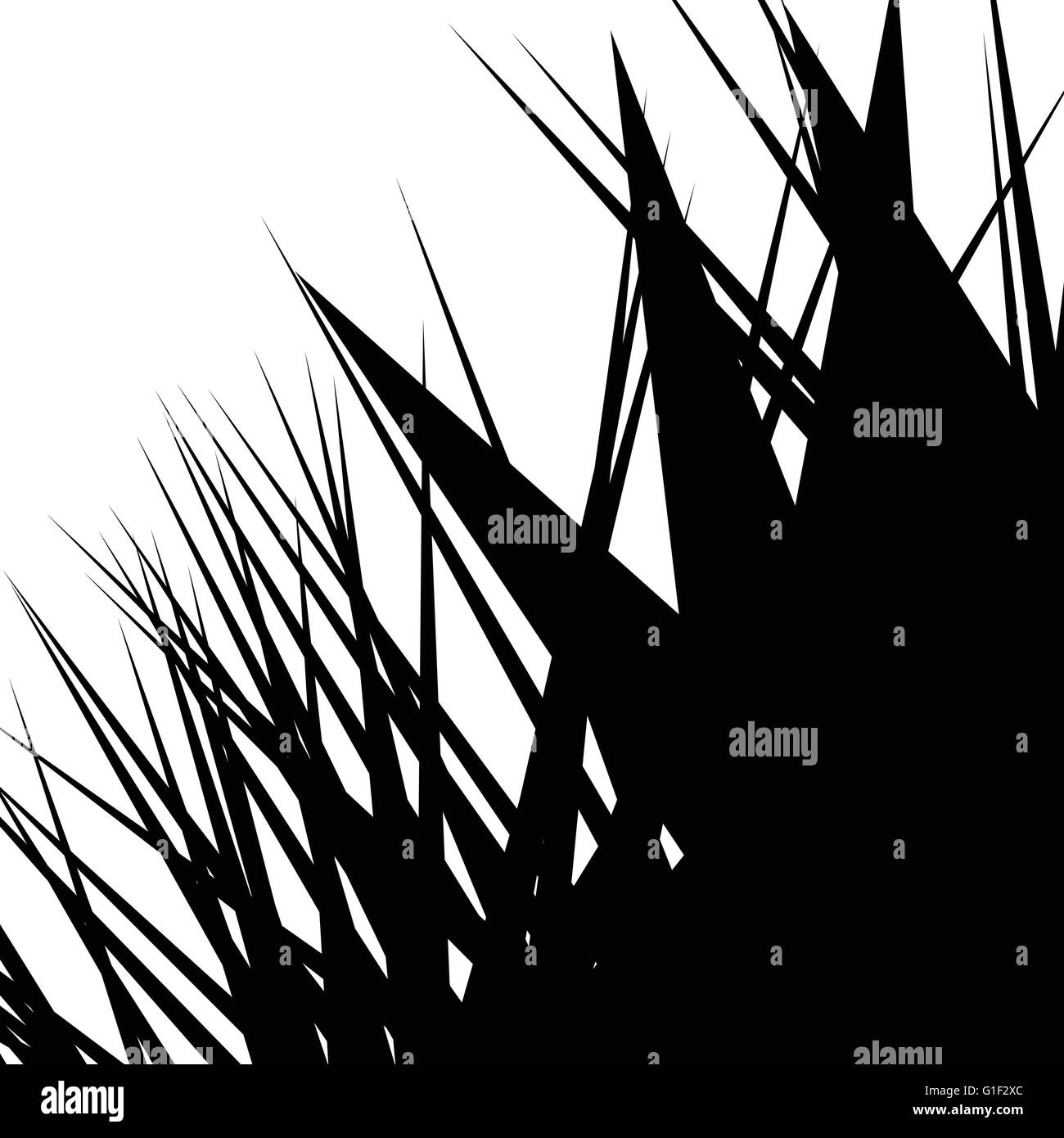 Sharp spines black white Stock Vector Images - Alamy