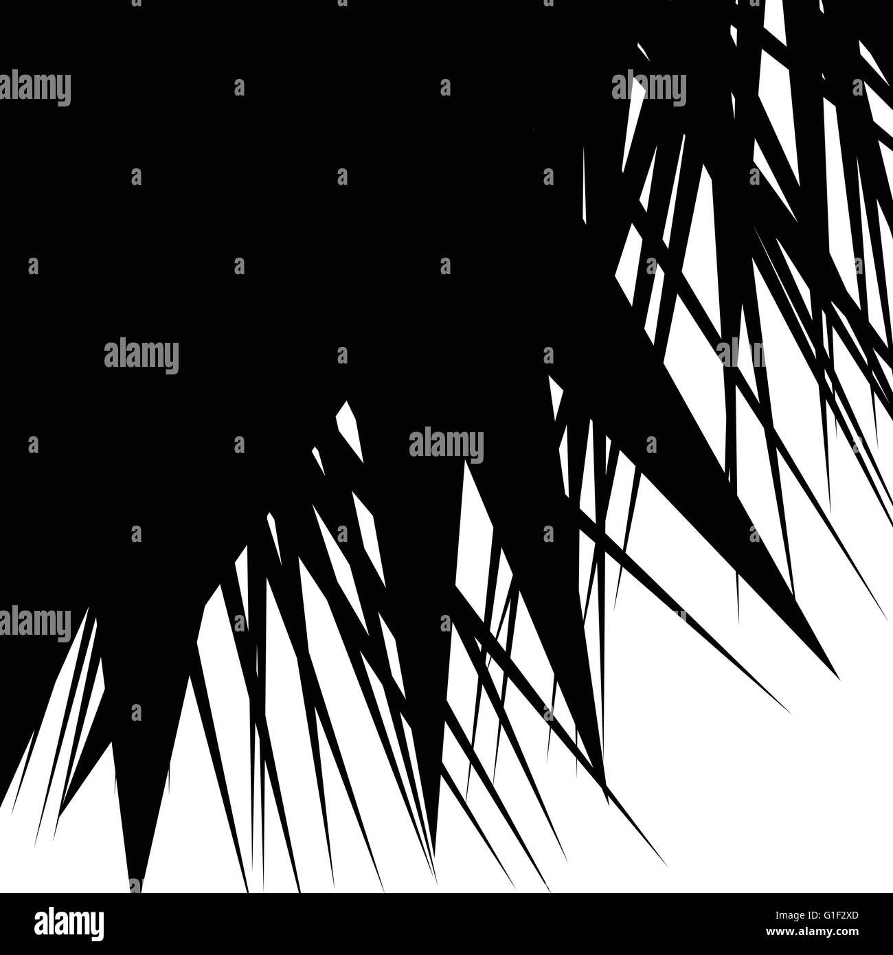 Sharp spines black white Stock Vector Images - Alamy