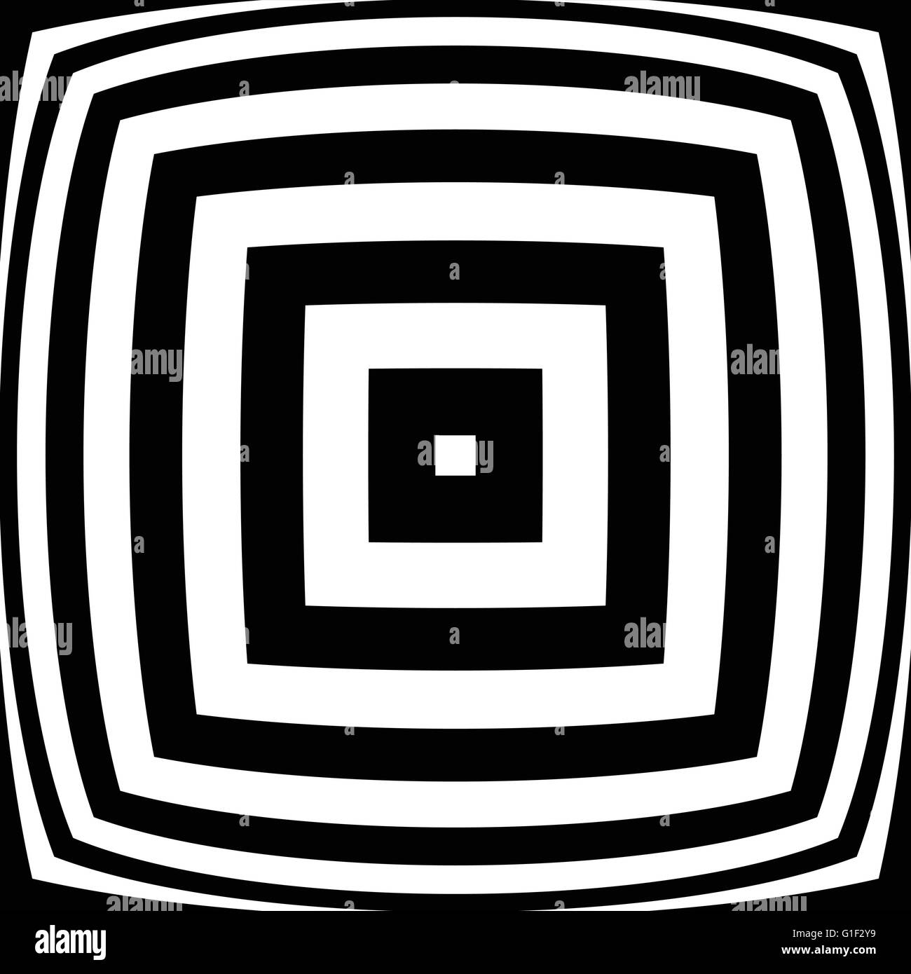 Abstract contrasty distorted shape with alternating black and white ...