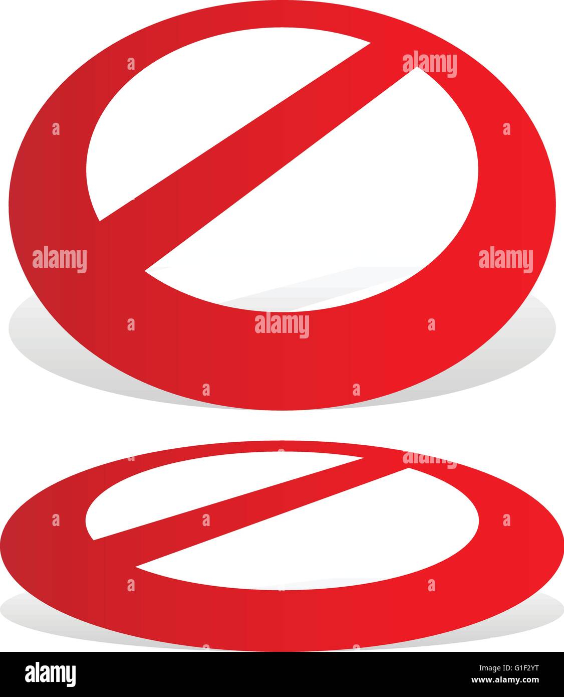 Prohibition, restriction sign. Red no entry, do not enter sign(s) on ...