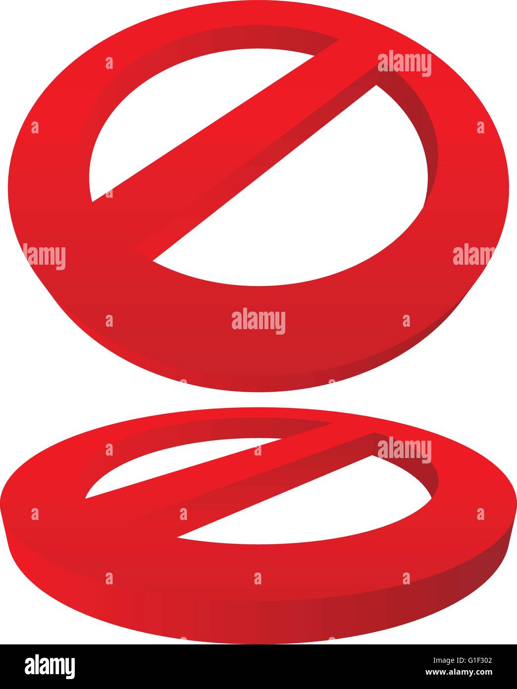 Prohibition, restriction sign. Red no entry, do not enter sign(s) on ...