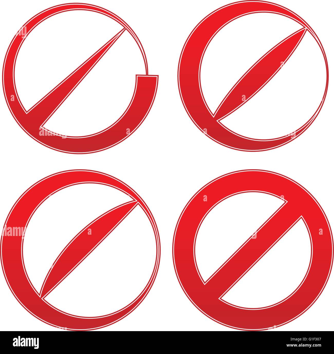 Prohibition, restriction sign. Red no entry, do not enter sign(s) on ...