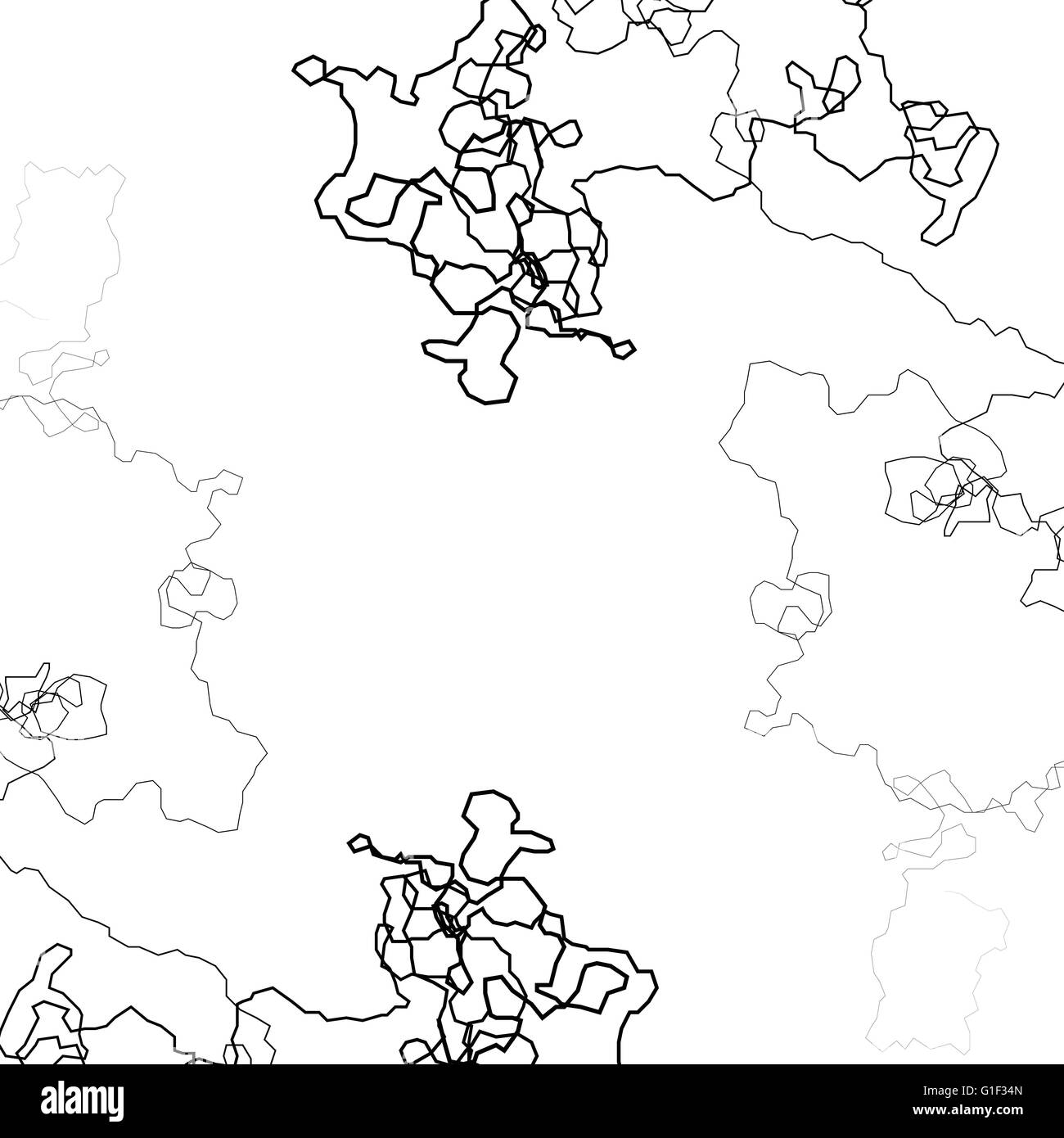 Curvy, curly free-form lines. Wiggly, squiggle lines. Irregular ...