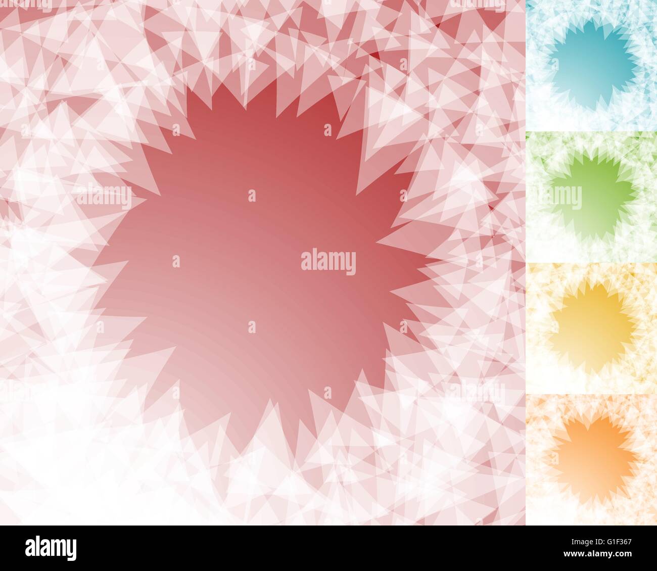 Colorful BG set in square format with edgy, shatter like effect. 5 ...