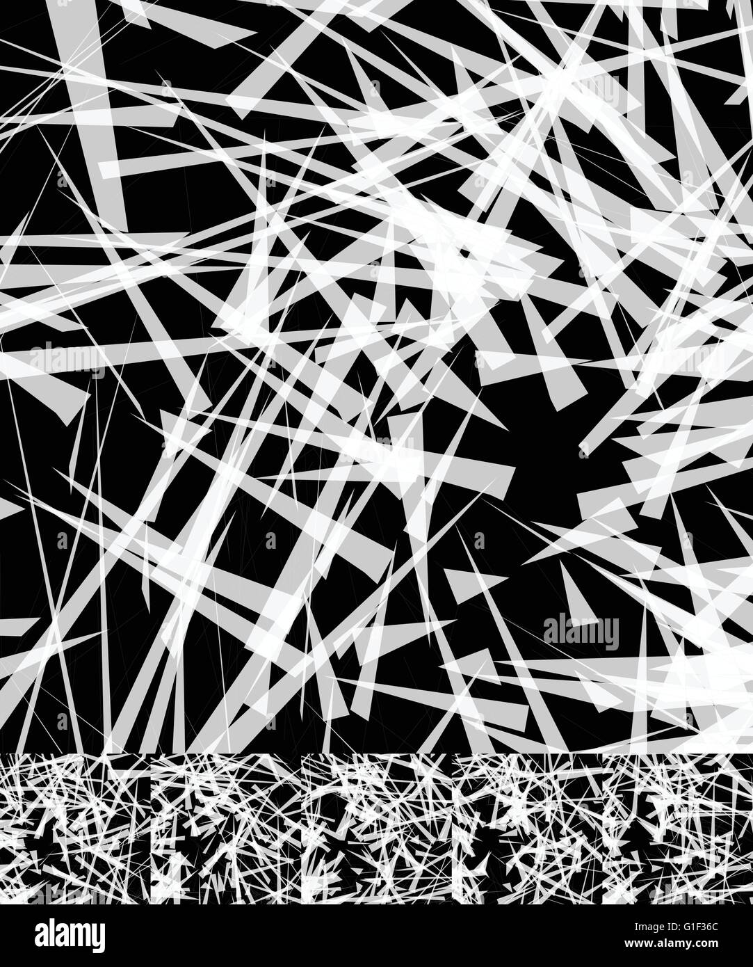 Chaotic irregular, random, scattered lines artistic geometric image ...