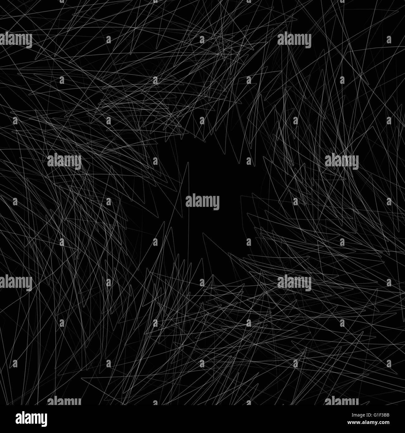 Monochrome texture with random, chaotic lines. Irregular lines texture ...