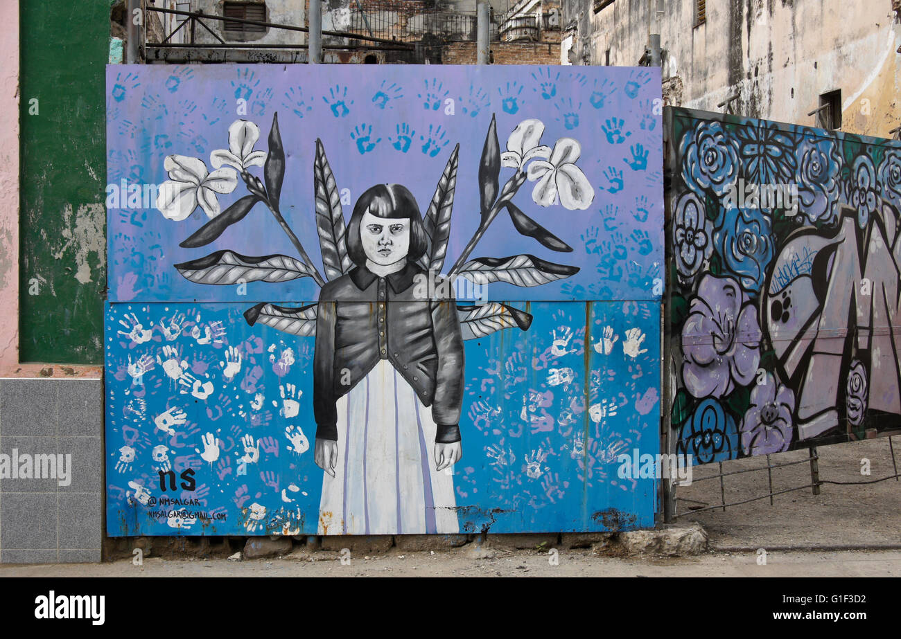 Street mural and graffiti, Havana, Cuba Stock Photo - Alamy