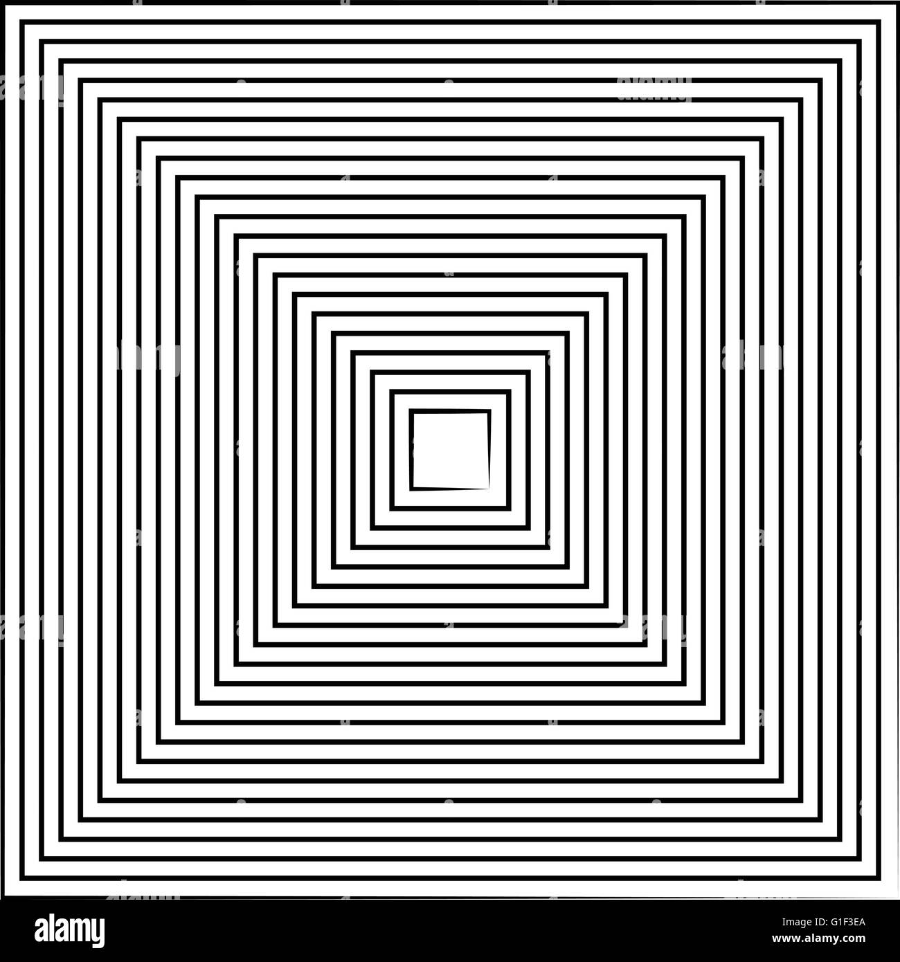 Abstract radiating contour lines. Monochrome element isolated on white ...