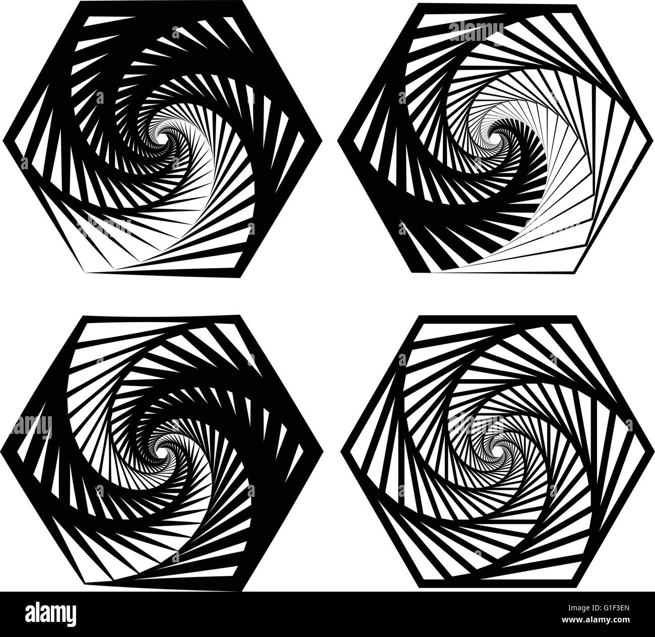 Various abstract spiral, vortex effects. Spiral, vortex effect with ...