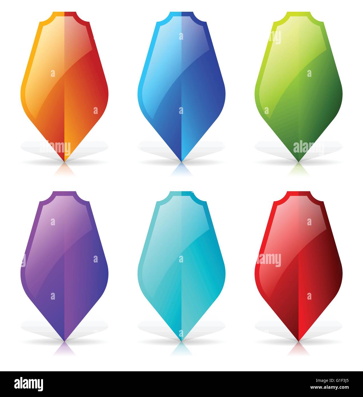 Oblong shields Stock Vector Images - Alamy