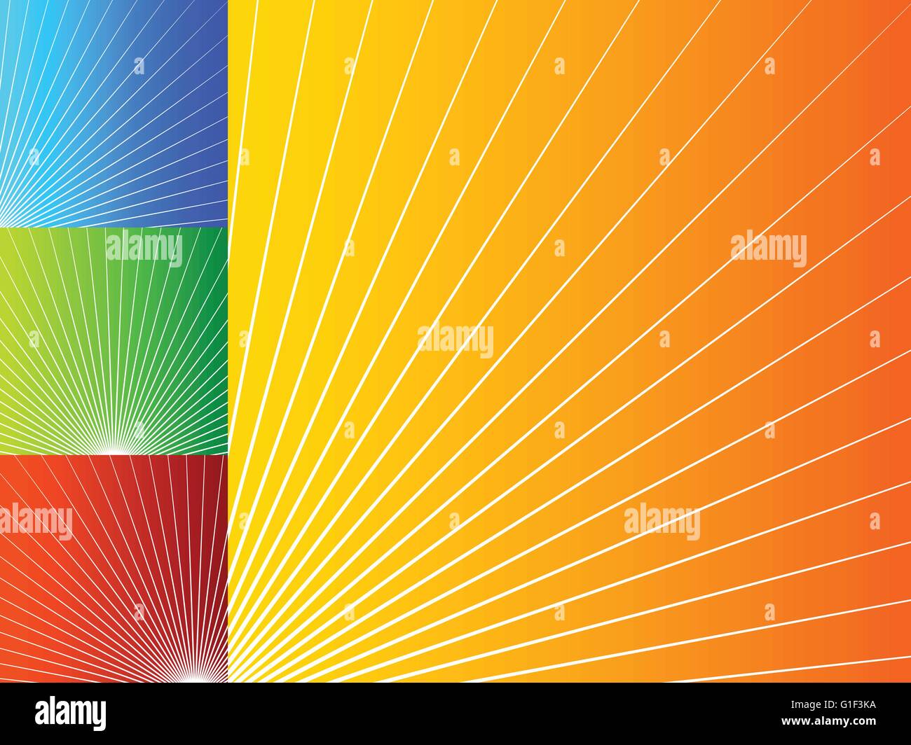Colorful abstract backgrounds with radial lines. Radiating, bursting ...