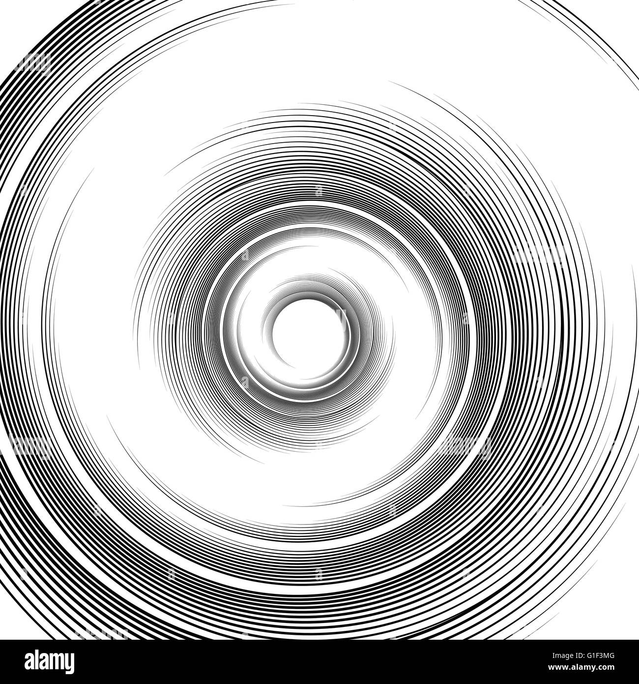 Spiral pattern. Vortex, volute visual effect - Abstract monochrome ...