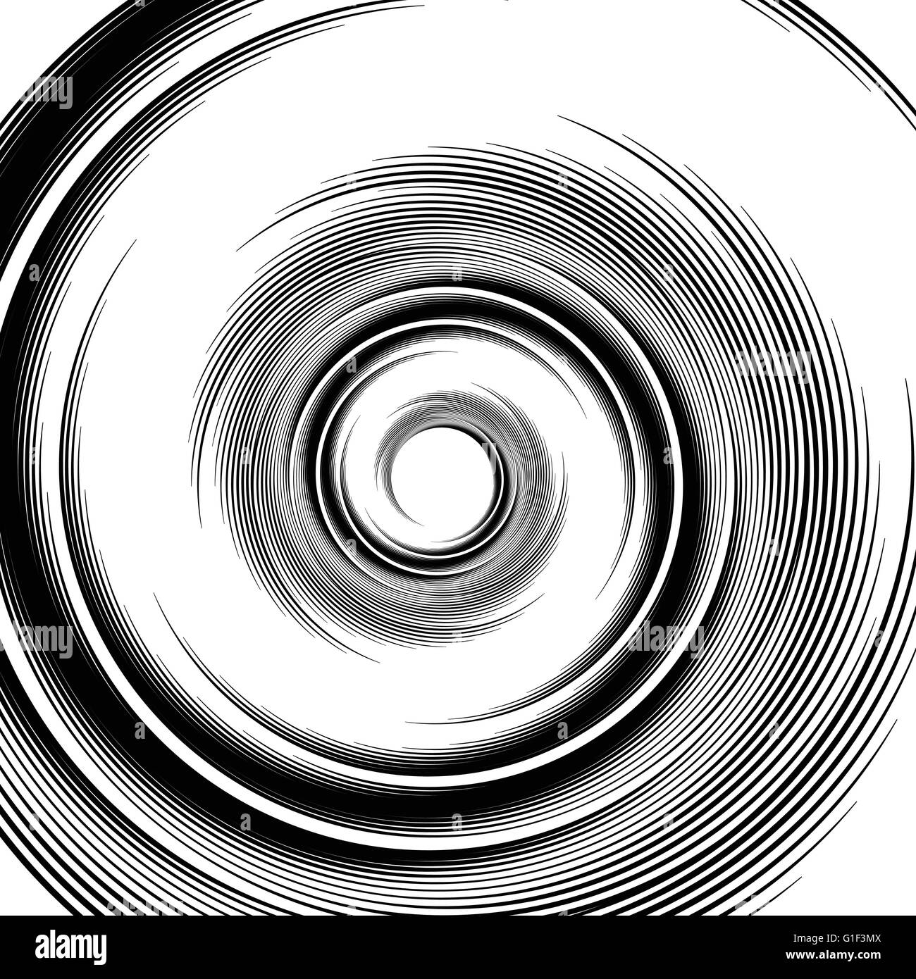 Spiral pattern. Vortex, volute visual effect - Abstract monochrome ...