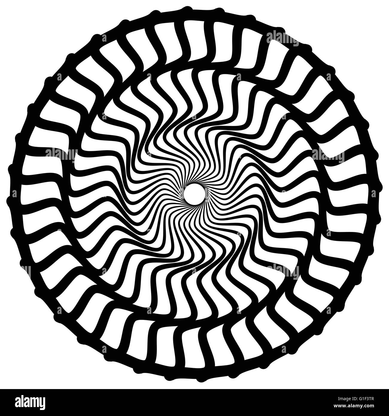 Abstract spiral shape, spiral, vortex element. Abstract radial ...