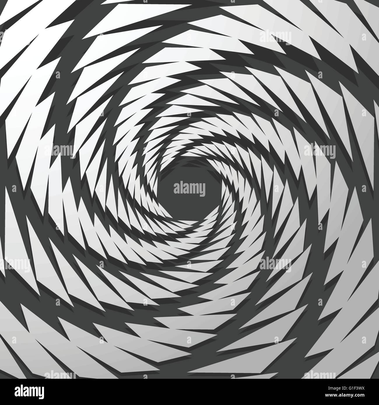 Circular Rotating Spiral Vortex Element Motif Abstract Geometric