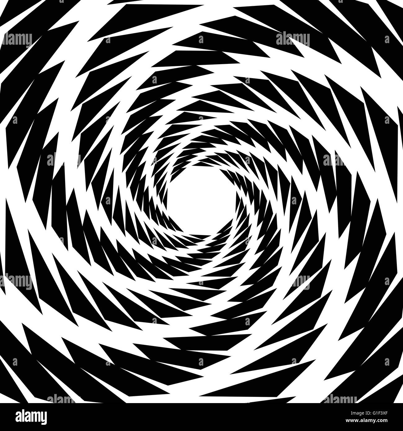 Circular, rotating spiral, vortex element, motif. Abstract geometric ...