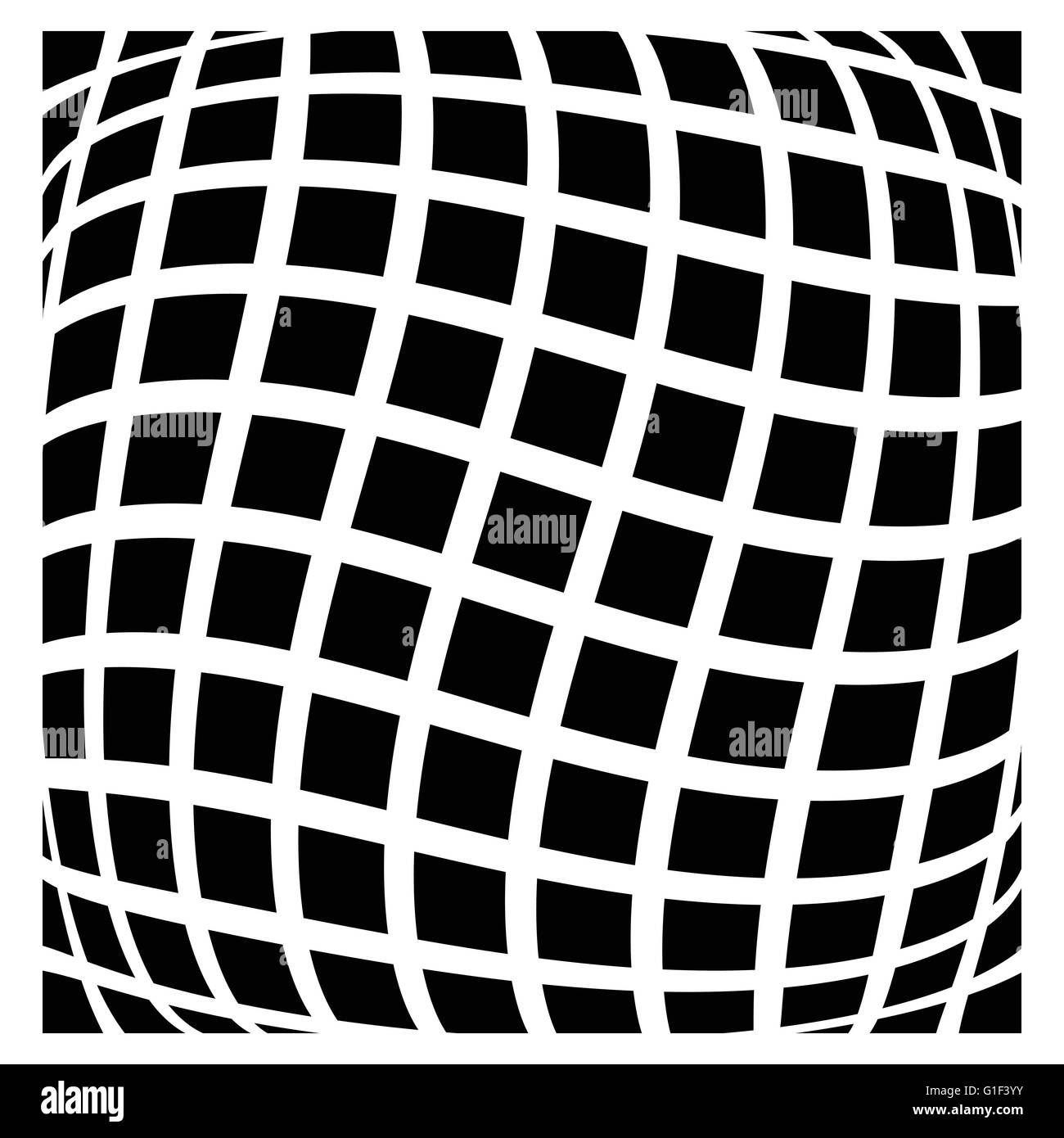 Mesh of squares with distortion effect. Simple artistic element. Other ...