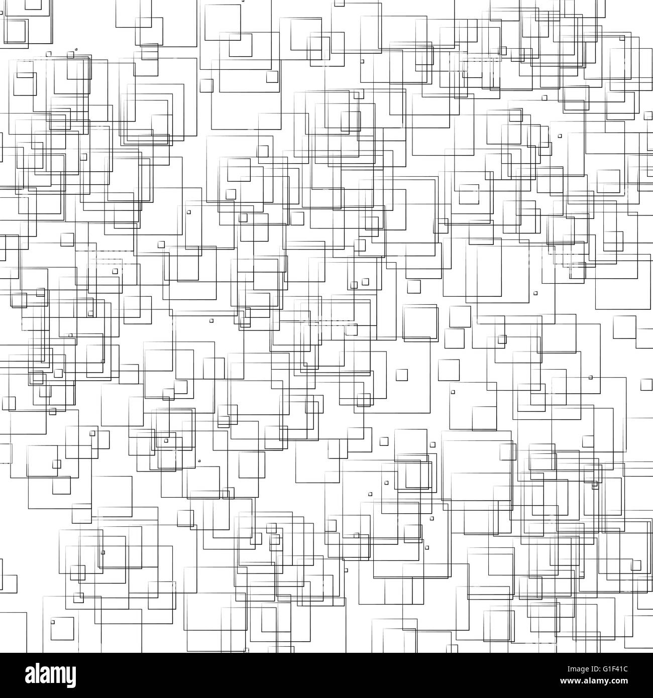 Random scattered shapes geometric Black and White Stock Photos & Images ...