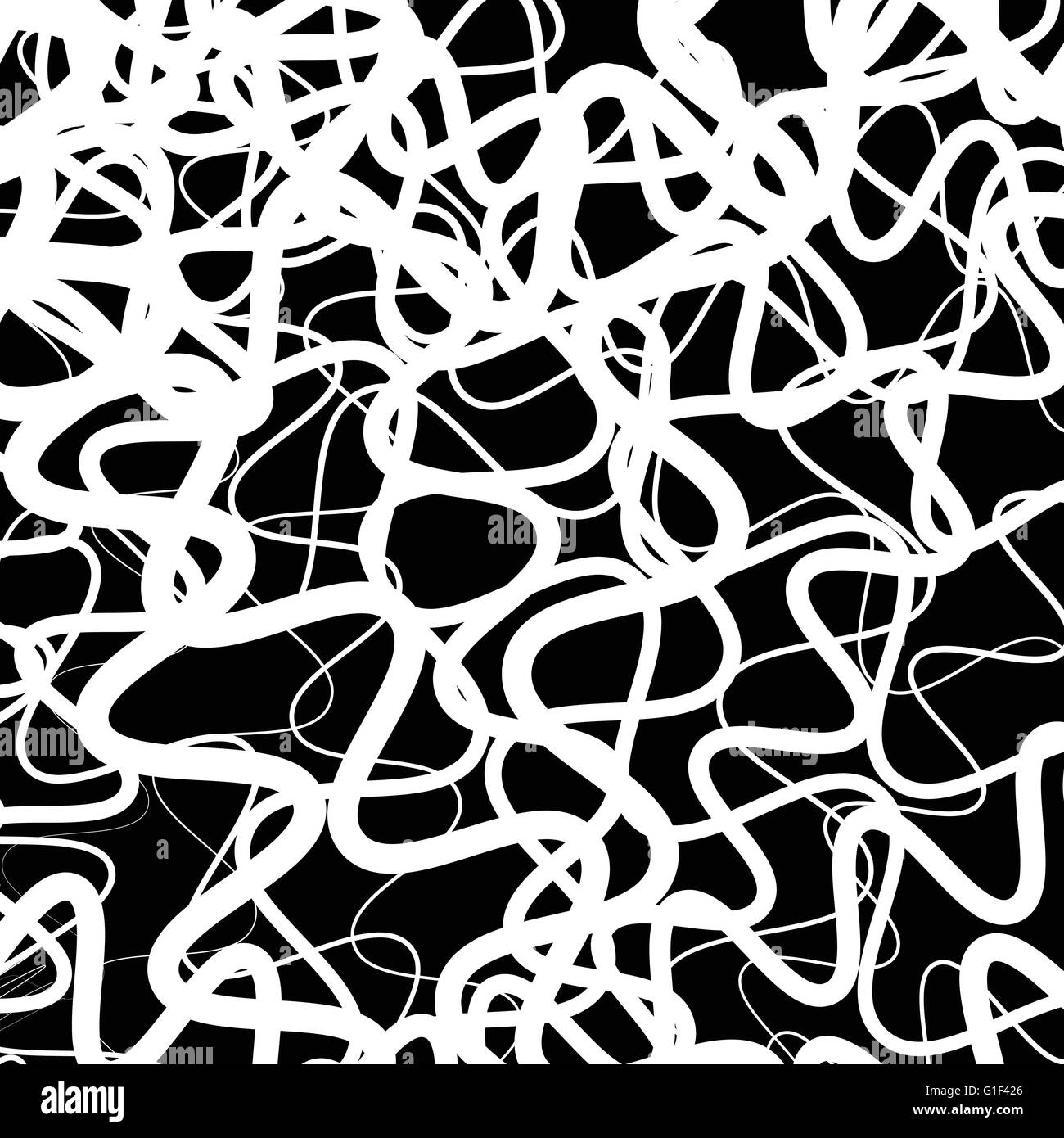 Random squiggly, wiggly lines. Intersecting squiggle, wiggle lines ...