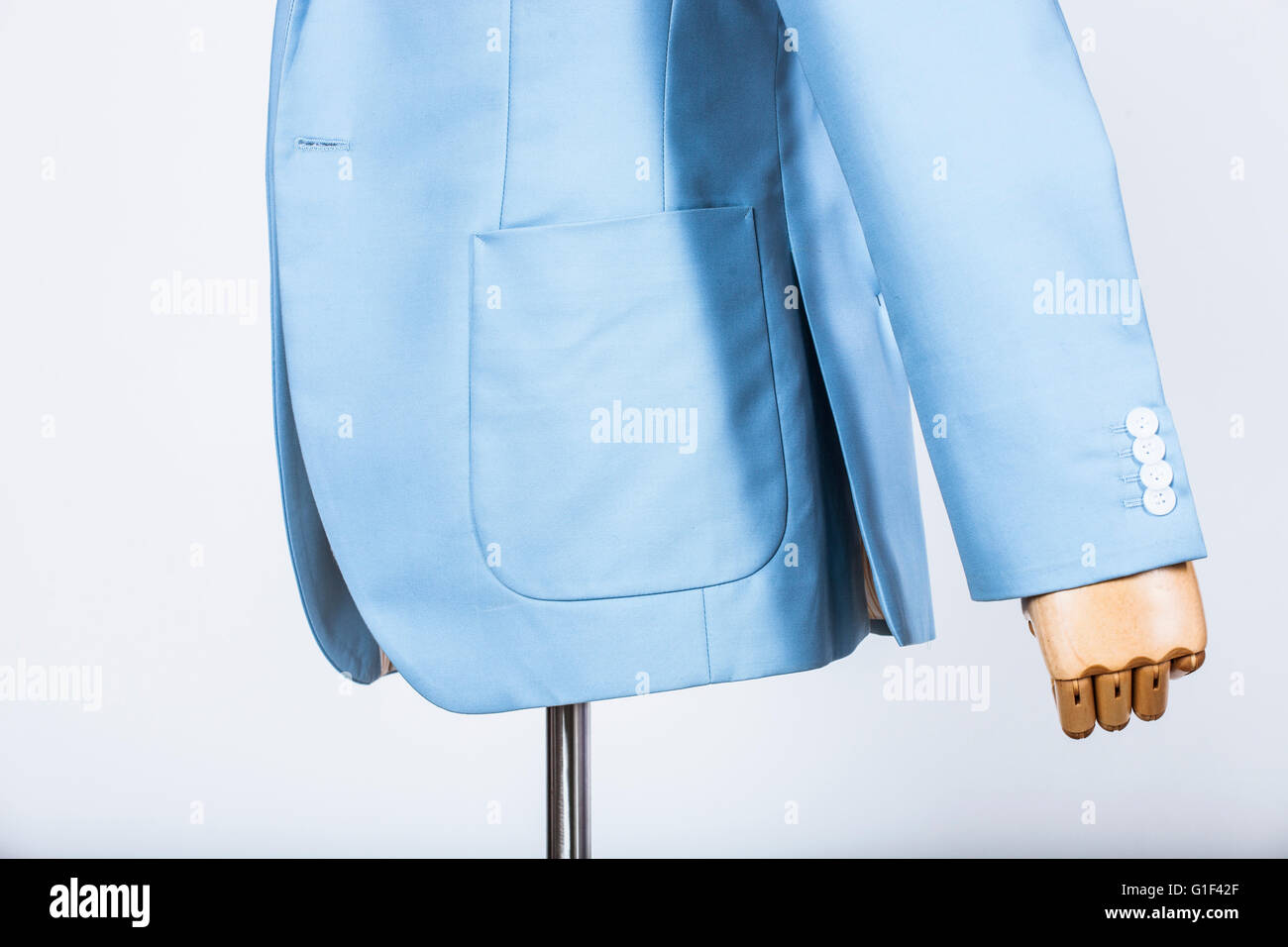 Light blue suit jacket on a mannequin Stock Photo - Alamy