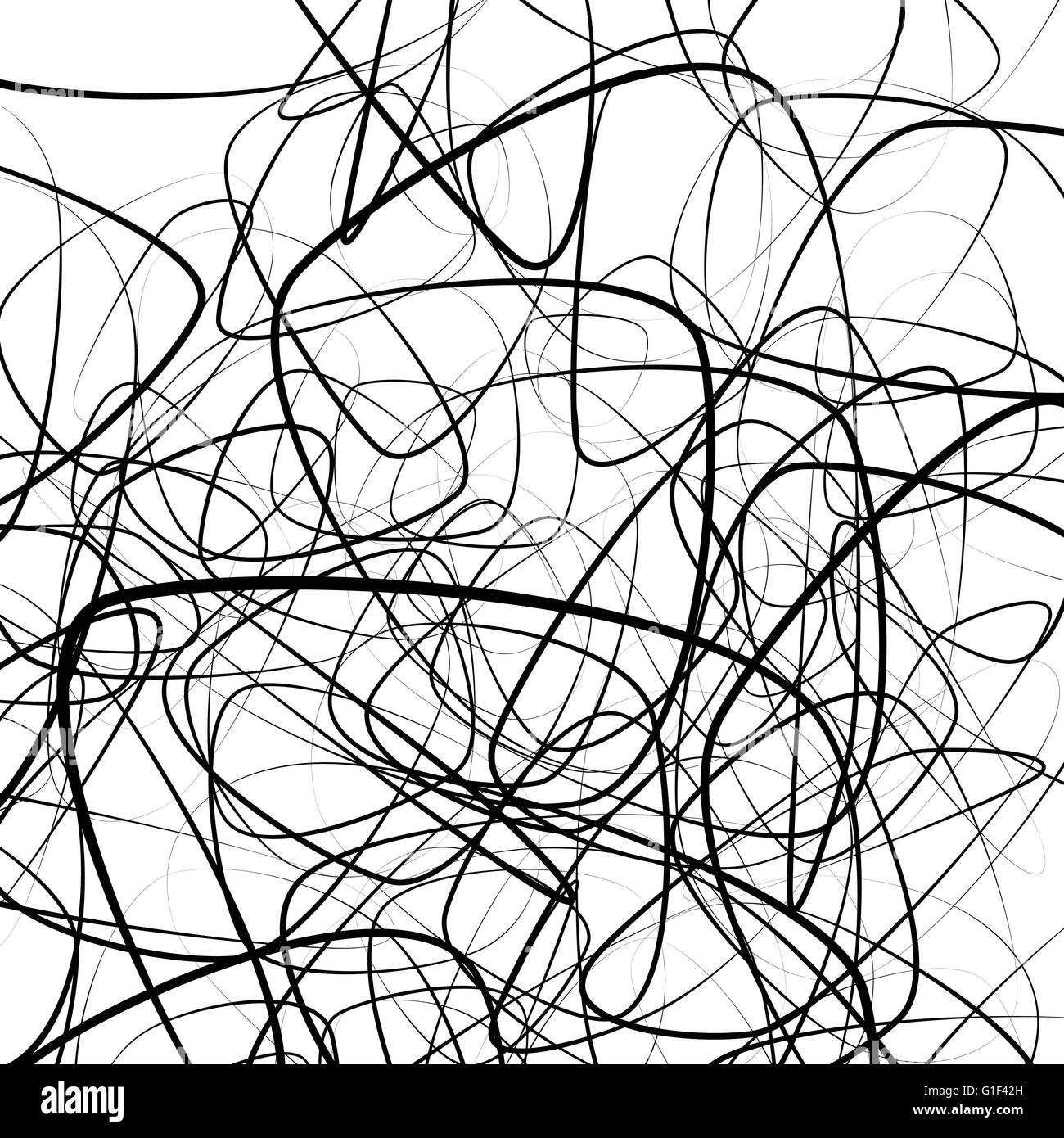 Squiggly chaotic lines artistic monochrome hi-res stock photography and ...