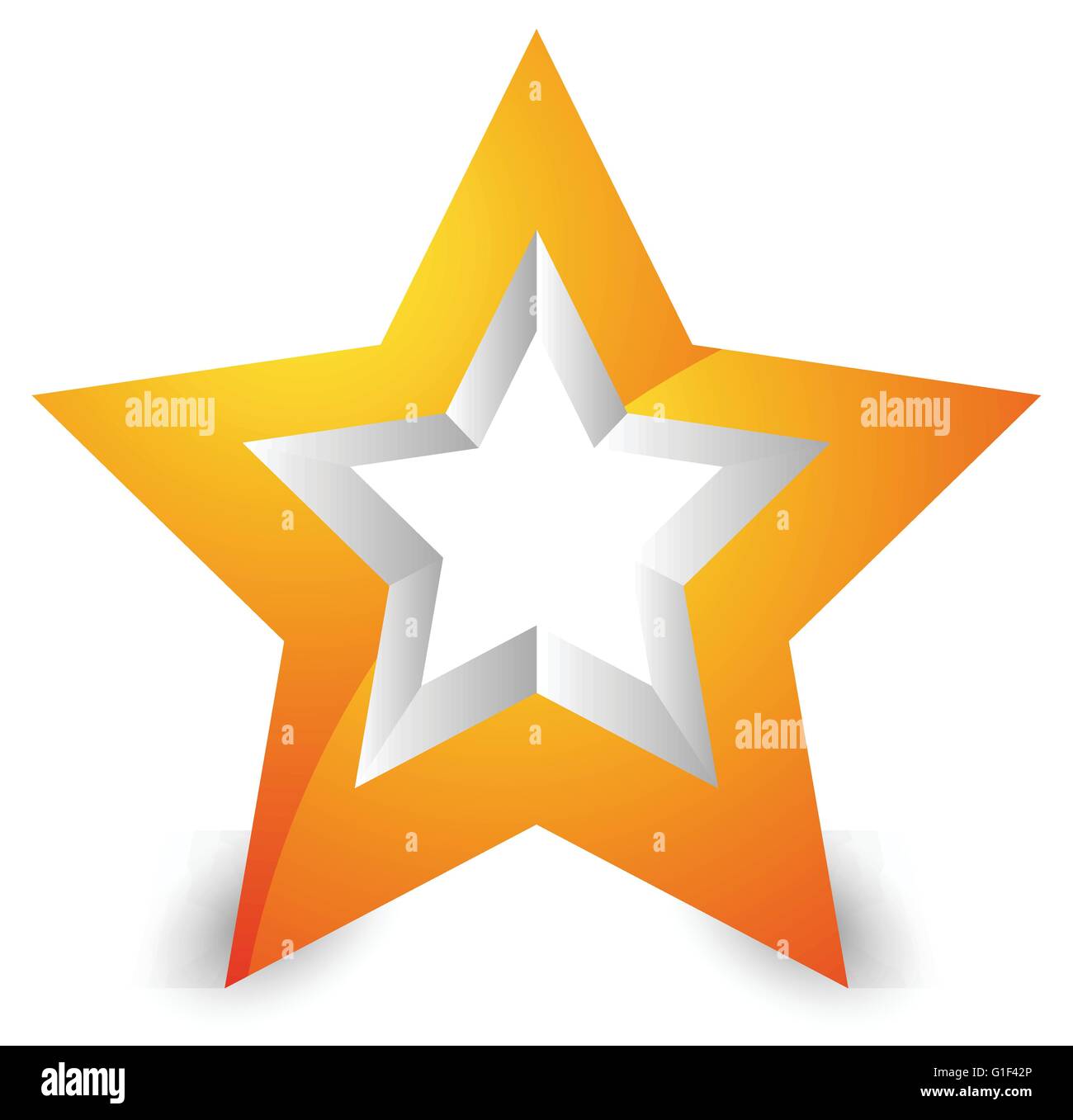 3d star icon / element on white with shadow Stock Vector Image & Art ...