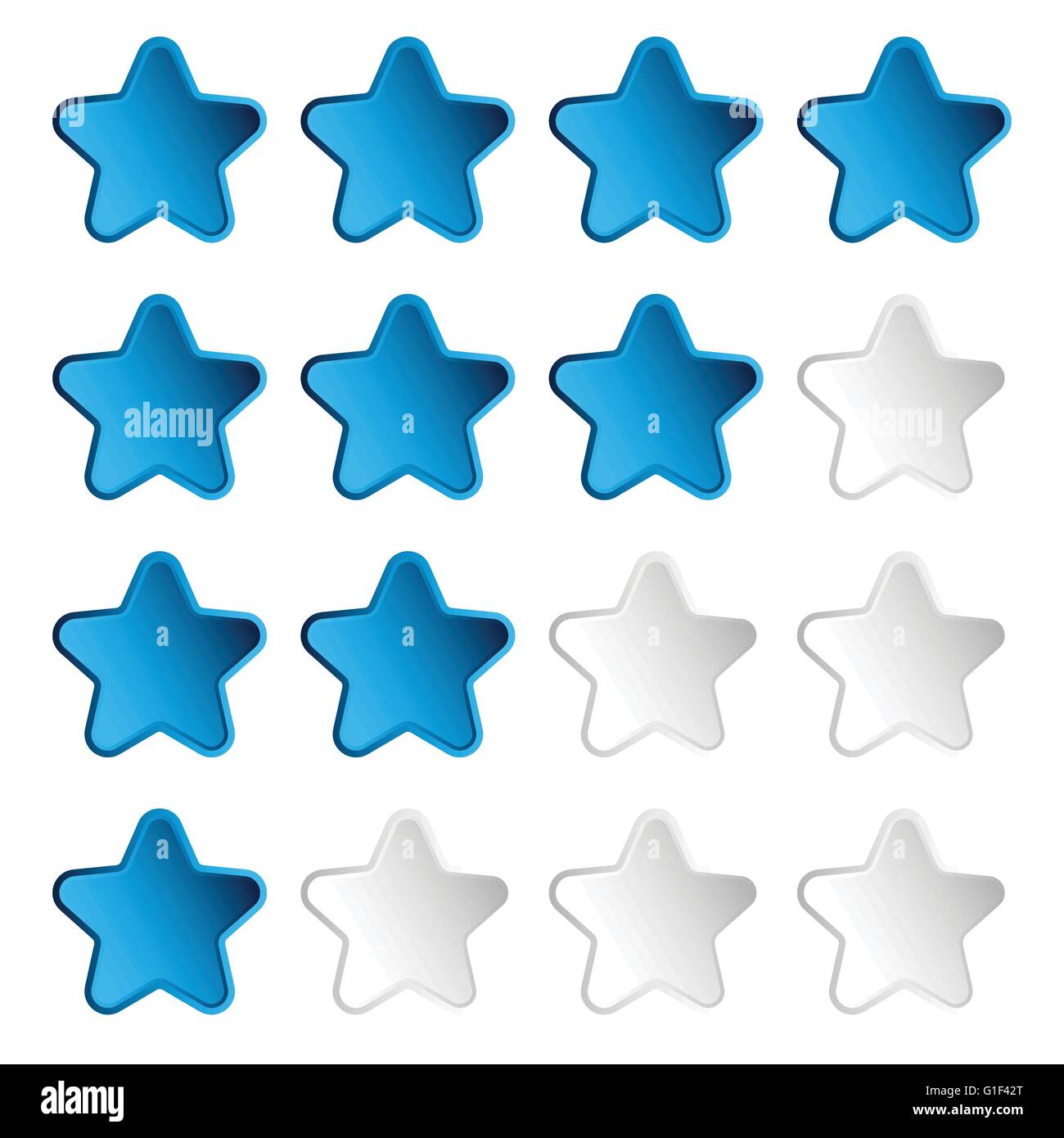 Star rating element with 4 star for valuation, review, voting concepts ...