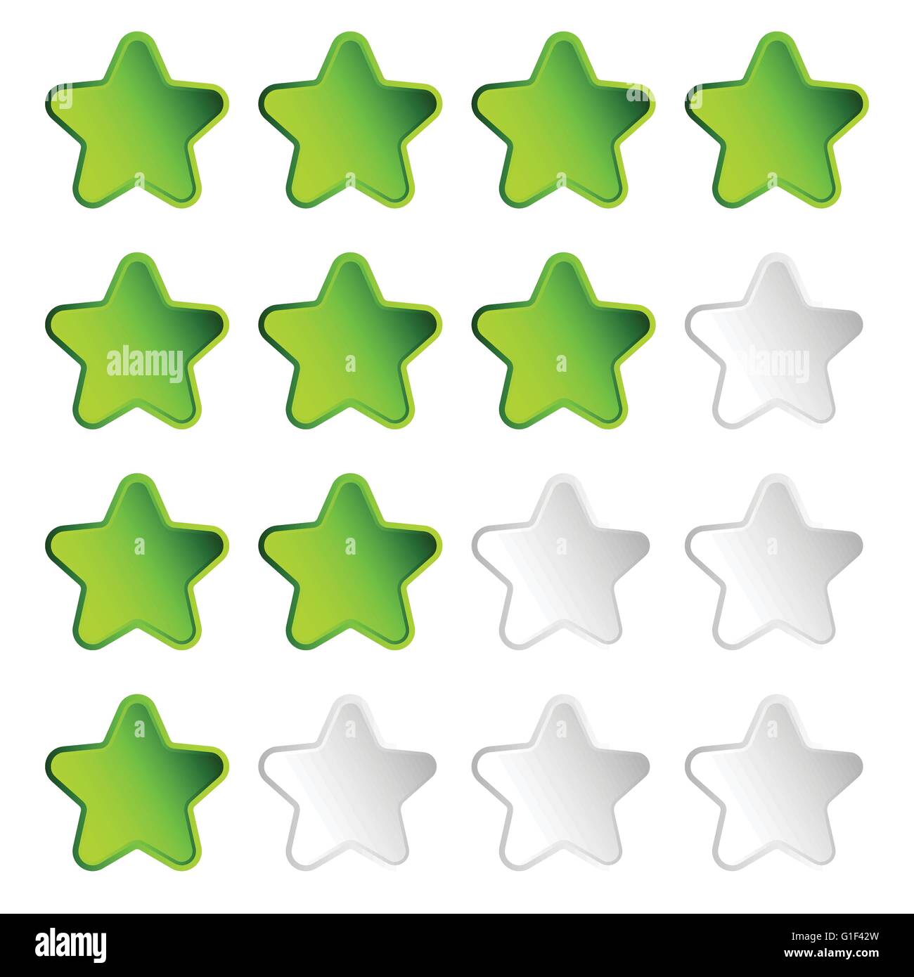 Star rating element with 4 star for valuation, review, voting concepts ...