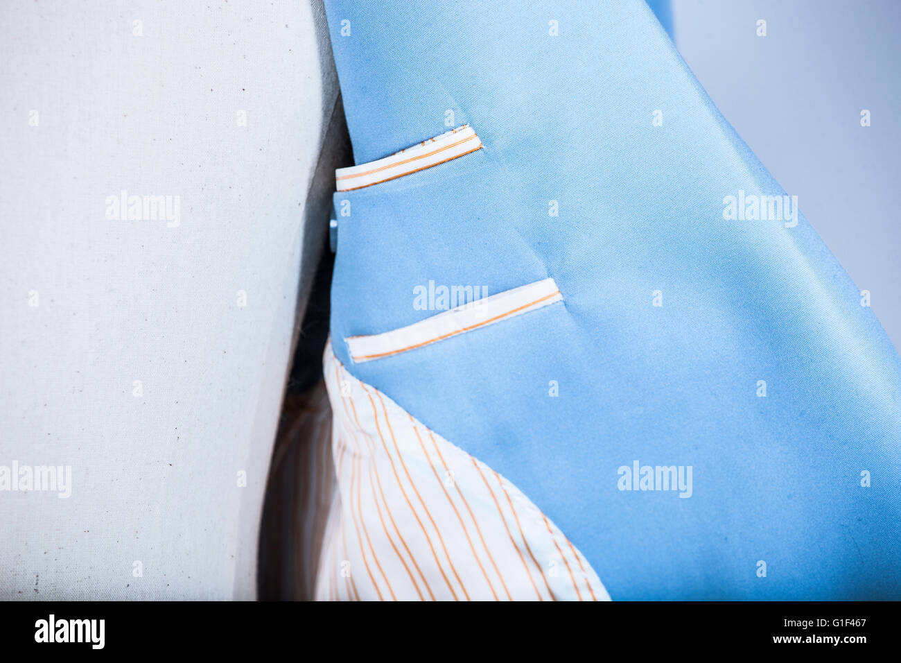 Light blue suit jacket on a mannequin Stock Photo - Alamy