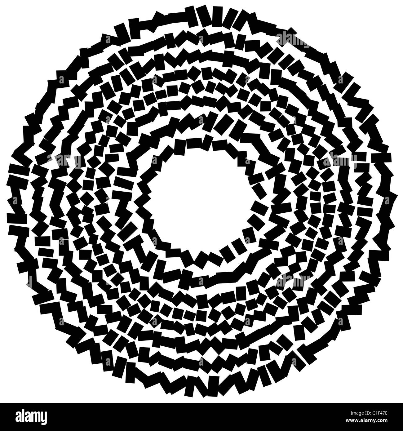 Concentric circle element made rectangles Stock Vector Images - Alamy